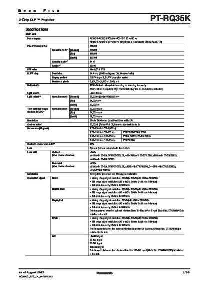 PT-RQ35K | Panasonic Connect Asia