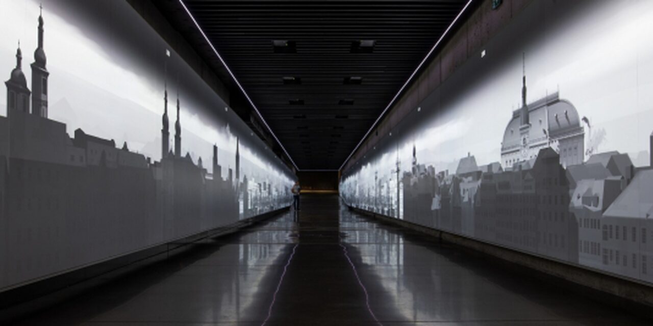 Panoramic projection in the Connecting corridor of the National Museum ...
